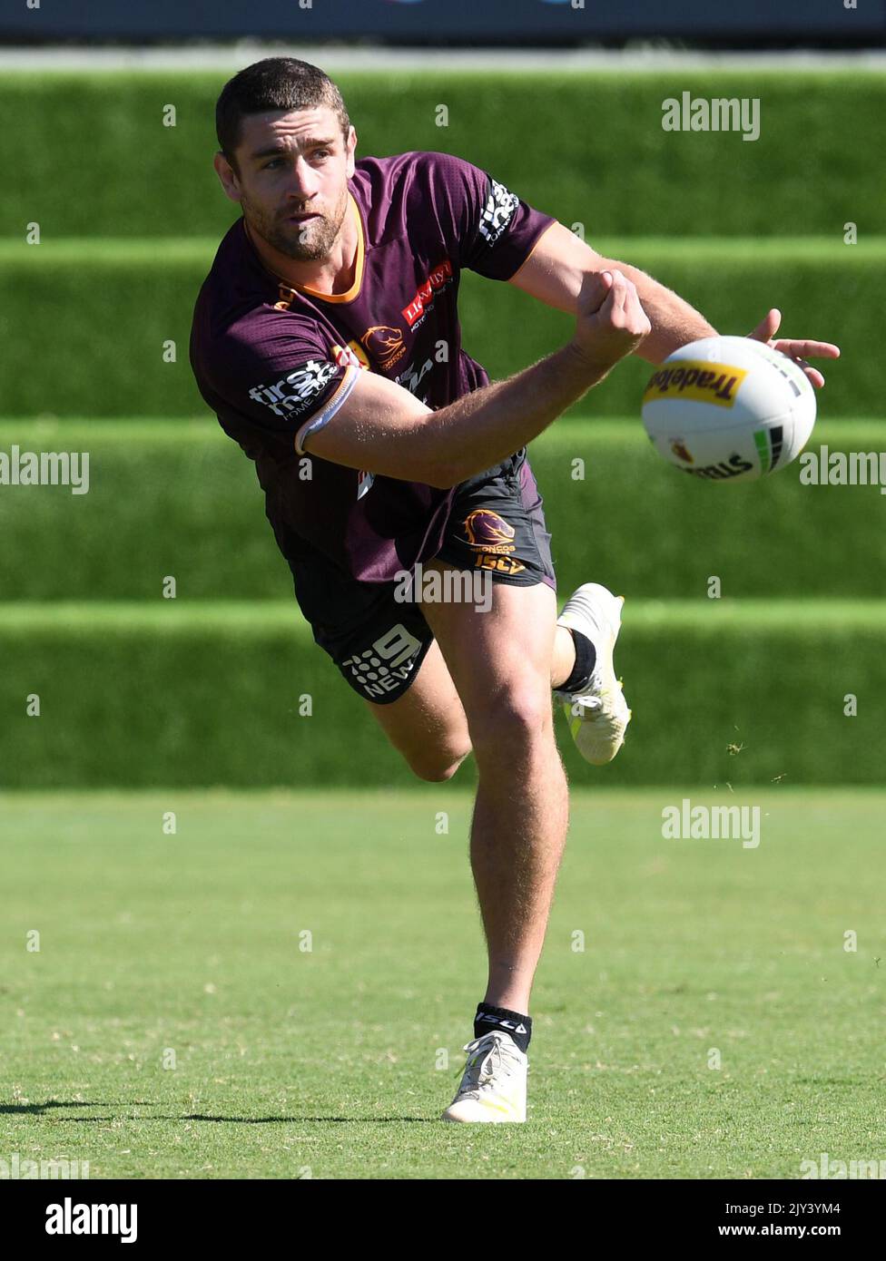 Brisbane Broncos player Andrew McCullough is seen during training in ...