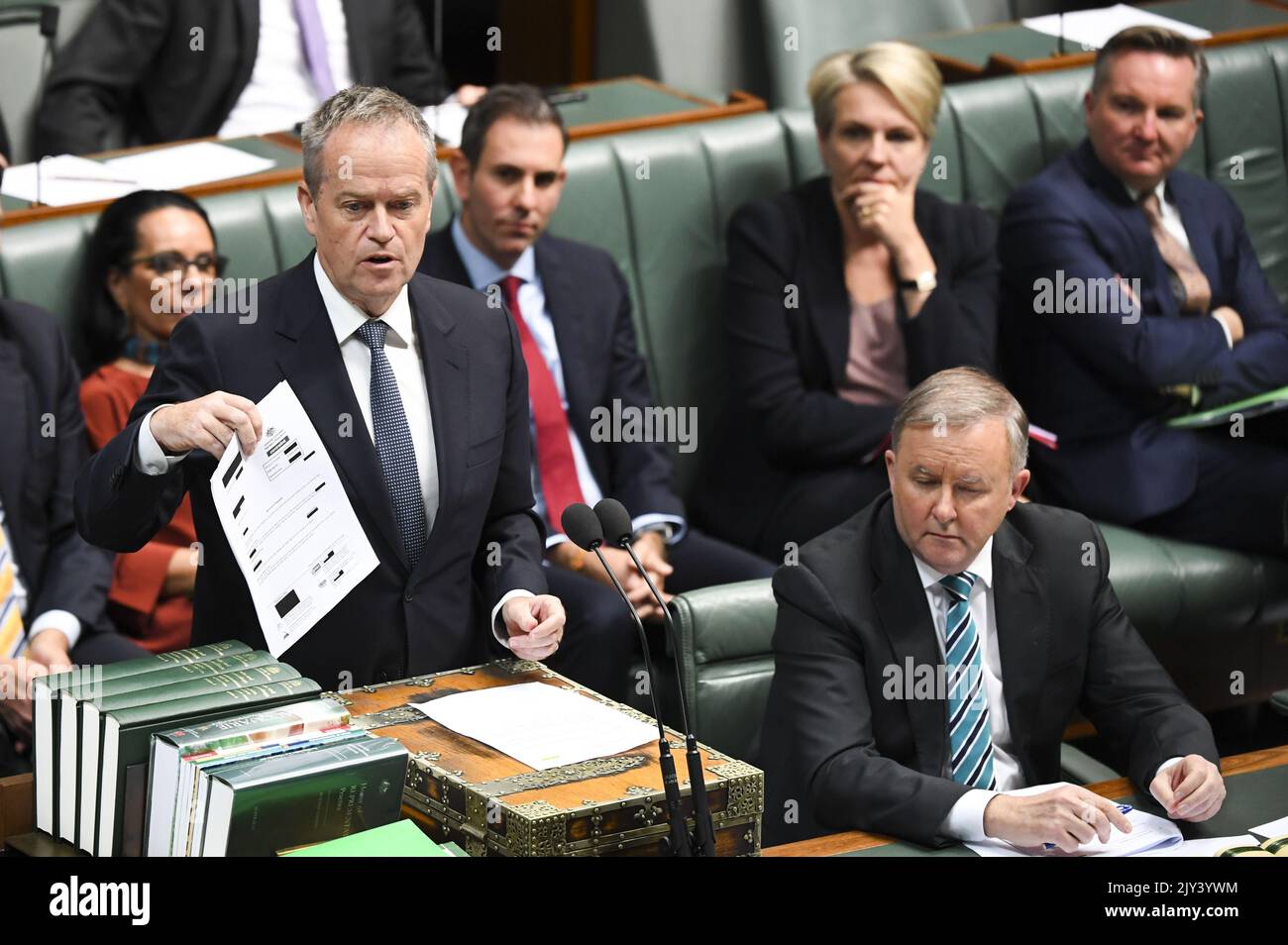 Shadow Minister for Government Services Bill Shorten speaks during ...