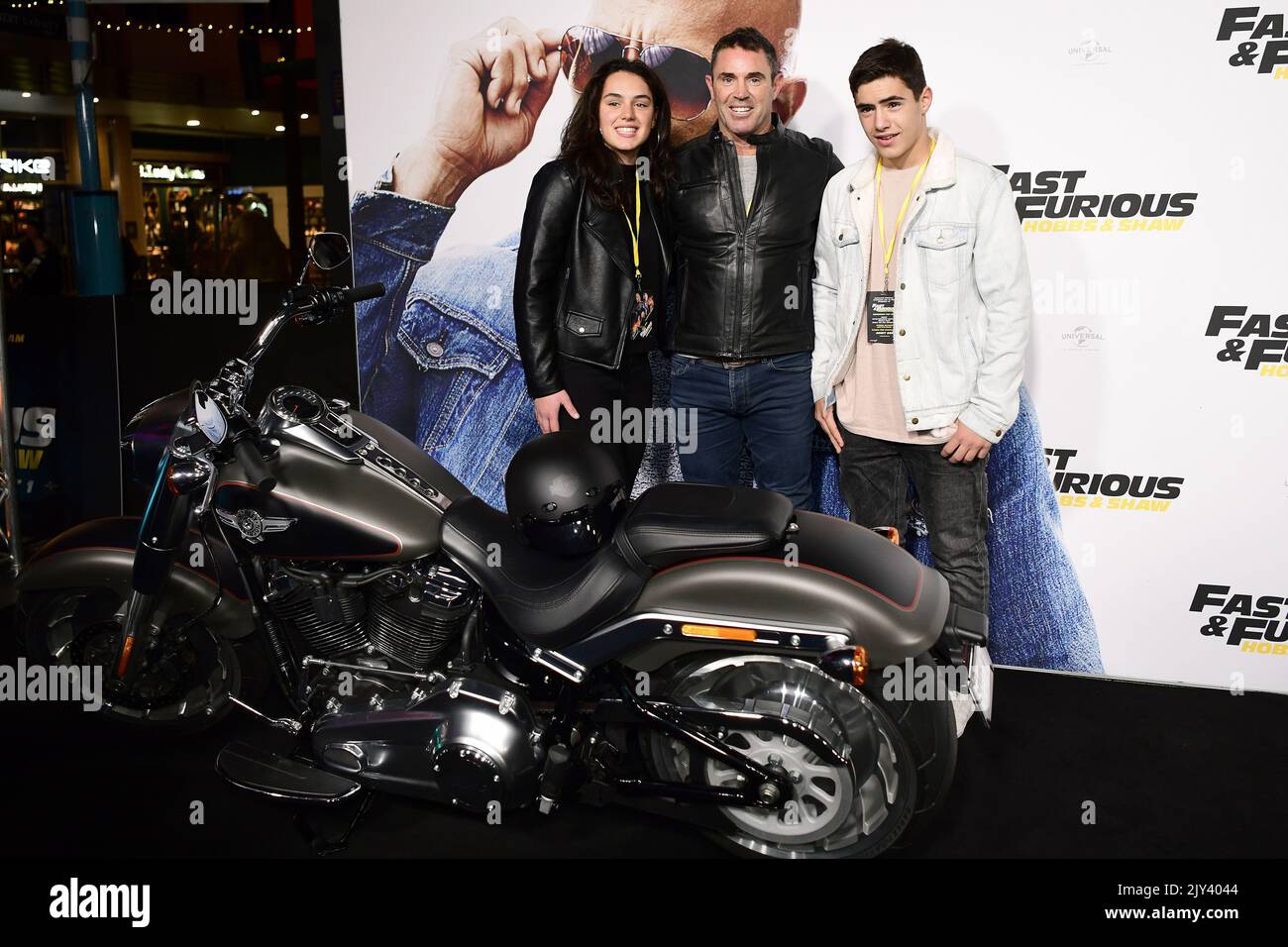 NSW State of Origin coach Brad Fittler (centre) and his children Demi ...