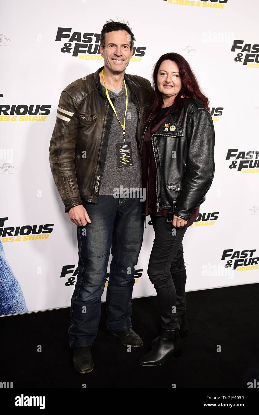 Radio presenter Brendan Jones (left) and wife Helen Jones seen during ...