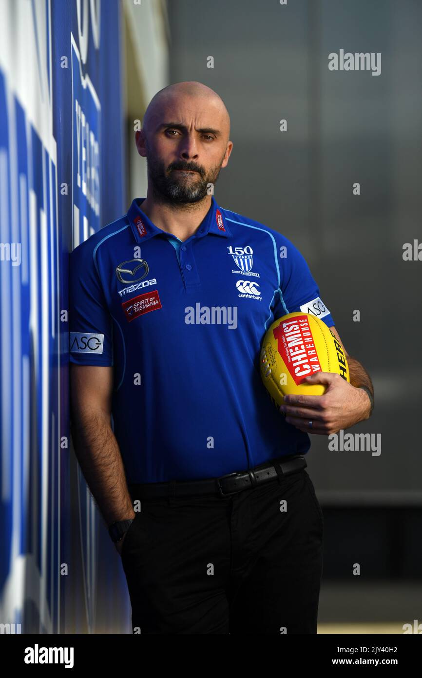 Head coach of North Melbourne Rhyce Shaw poses for a photograph at ...