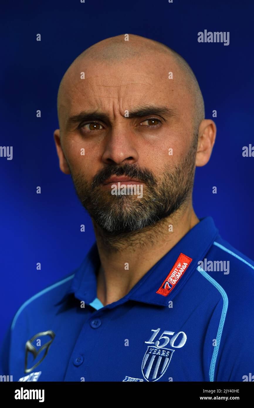 Head coach of North Melbourne Rhyce Shaw poses for a photograph at ...