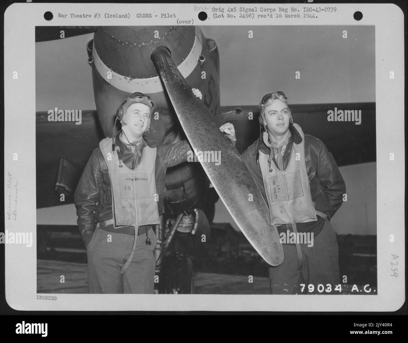 2Nd Lt. Harry R. Stengle And 2Nd Lt. James M. Mcnulty, Jr. Pose By A ...