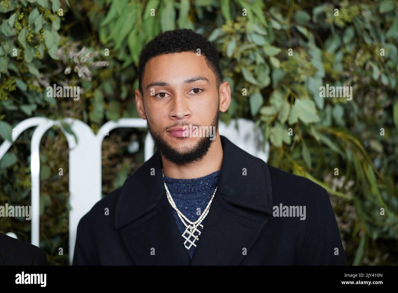 Ben Simmons poses on the red carpet at the world premiere of the Adam ...