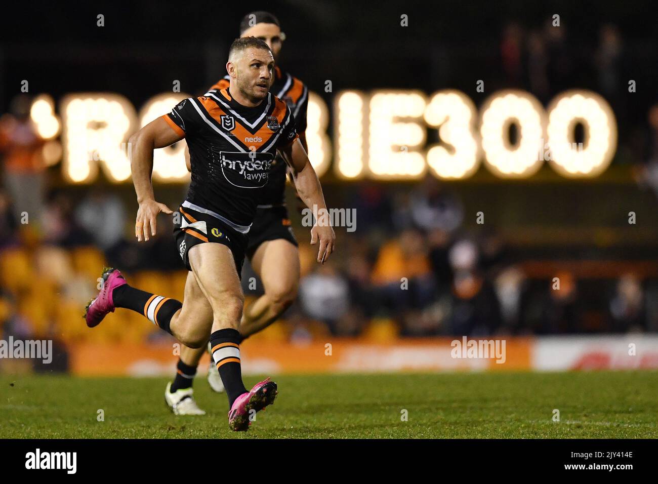 Robbie Farah of the Tigers during the Round 20 NRL match between the ...