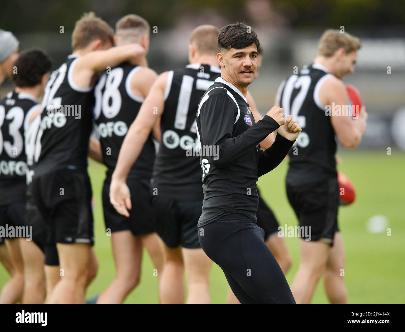 Riley Bonner of the Power is seen during a training session at Alberton ...