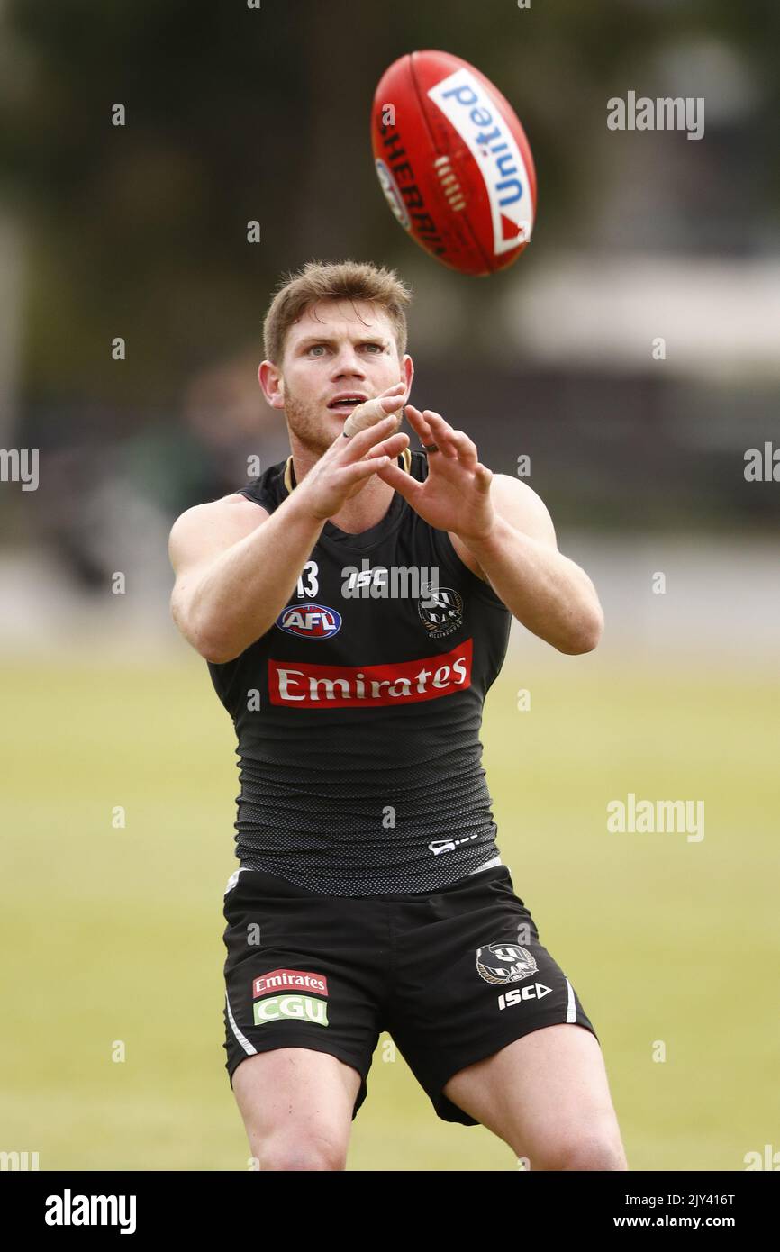 Taylor Adams is seen during a Collingwood Magpies training session at ...