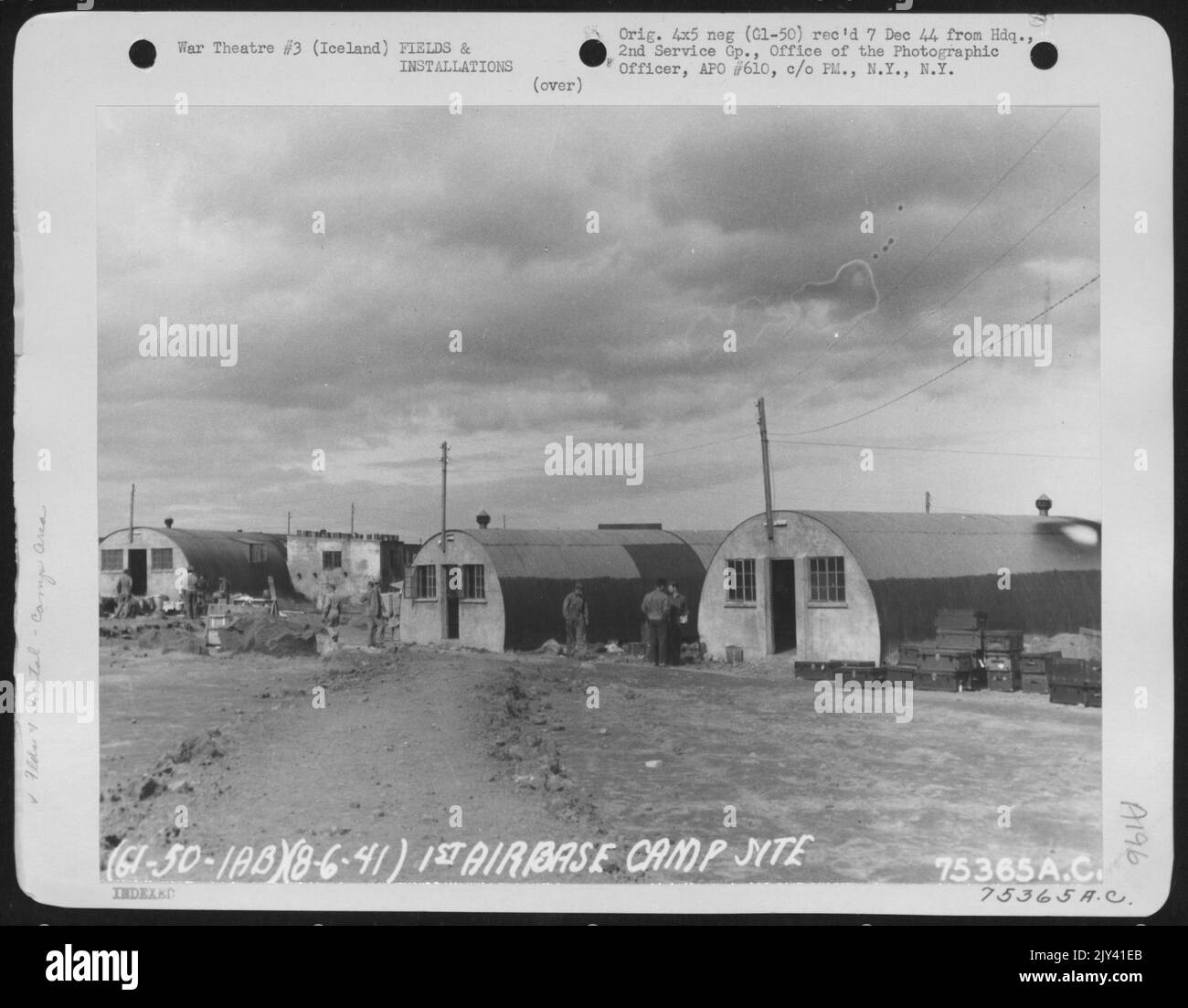 First Air Base Camp Site On Iceland. 6 August 1944 Stock Photo - Alamy