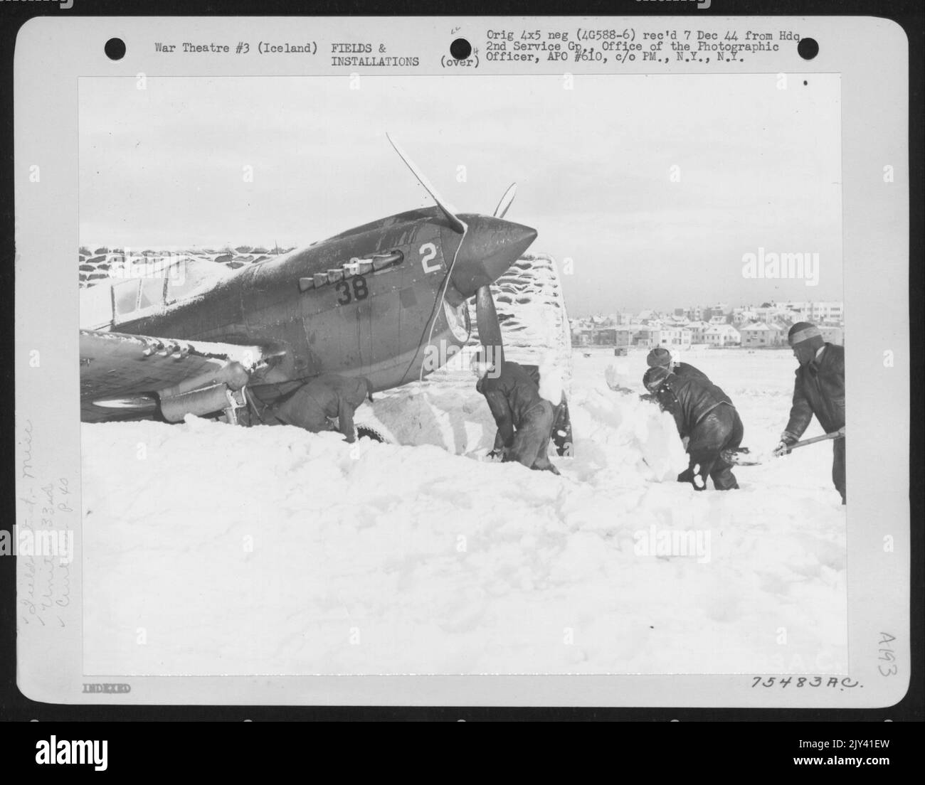 33Rd Fighter Squadron Members, 'Dig Out' A Curtiss P-40 From The Heavy ...