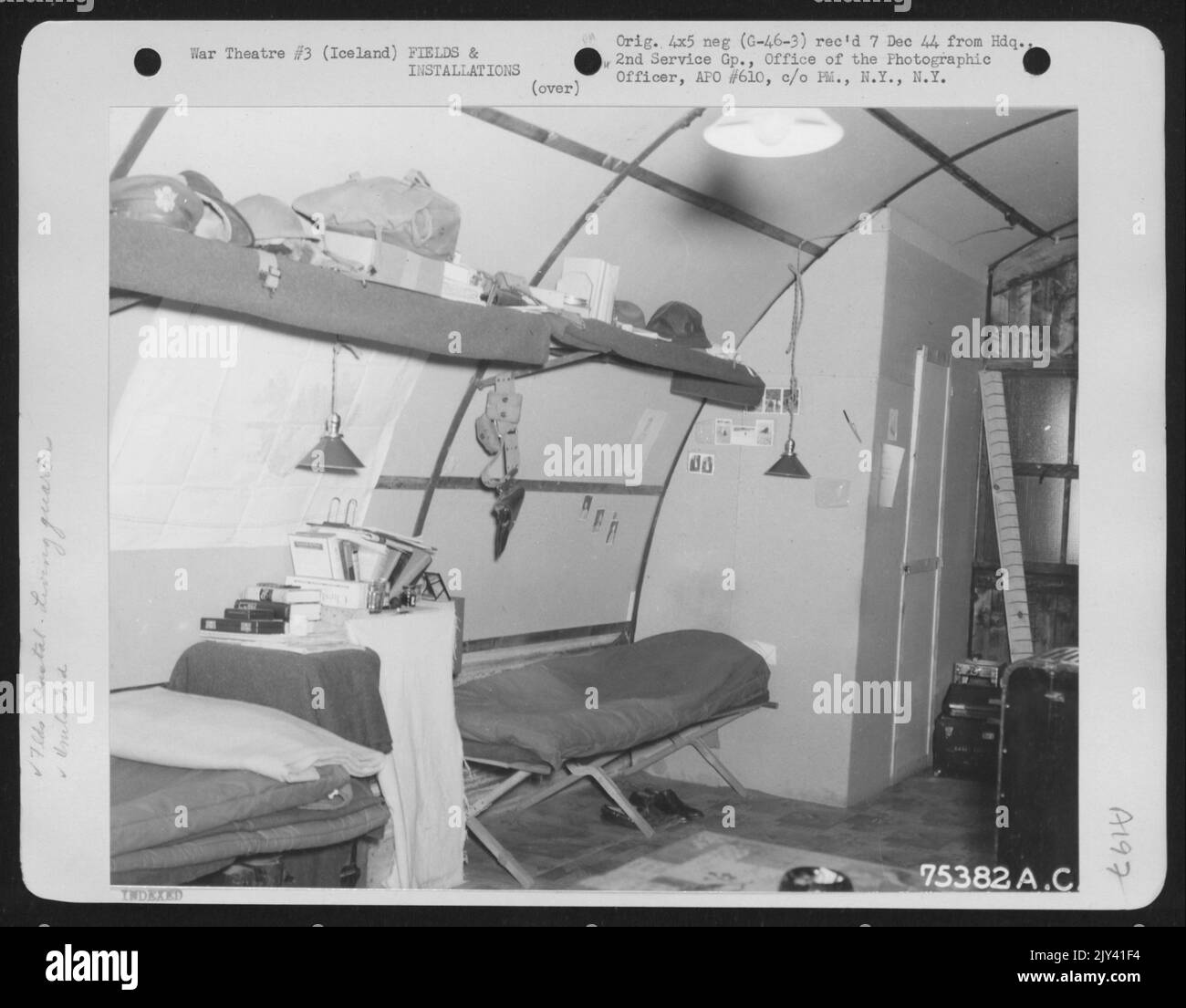 Interior Of Officer's Quarters Of The 2Nd Service Group At Iceland. 7 ...