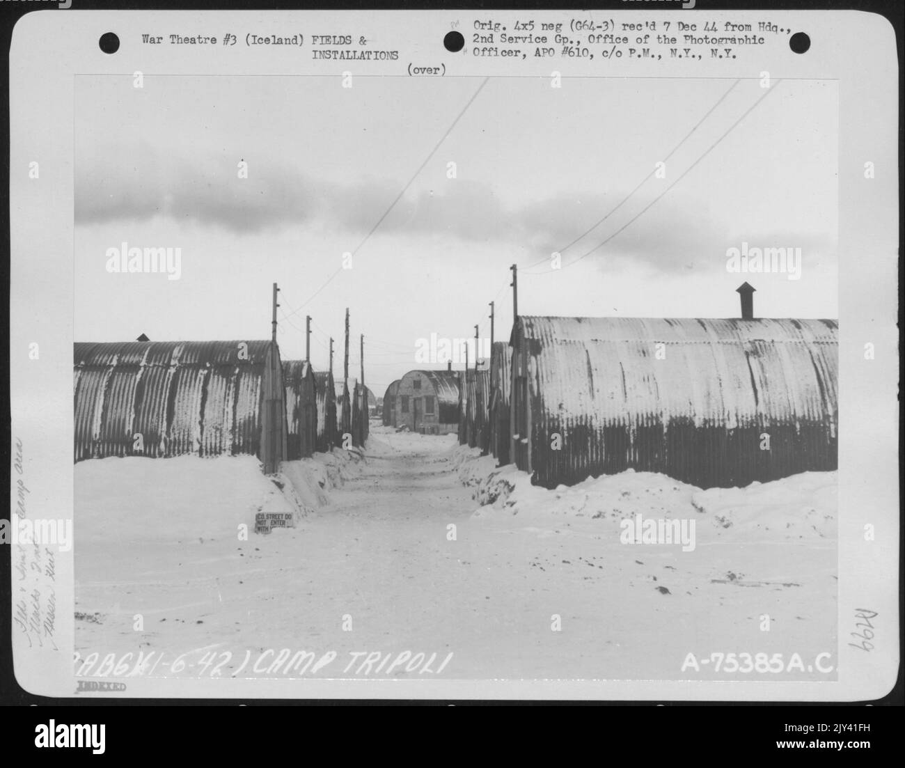 Nissen Huts Of 2Nd Air Base Group At Camp Tripoli, Iceland. 6 January ...