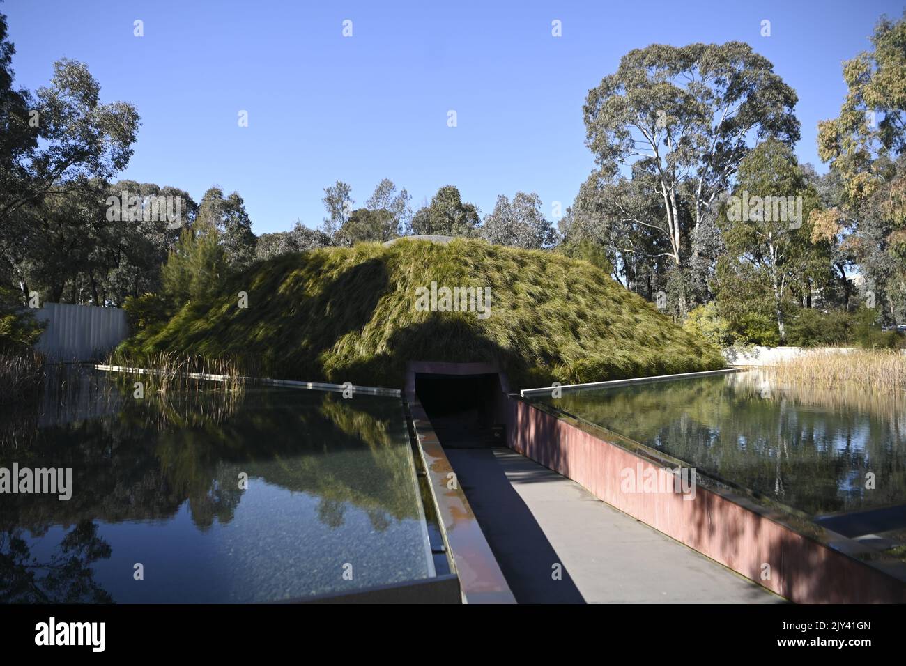 An external view of the 'Within Without' Skyspace by American artist ...