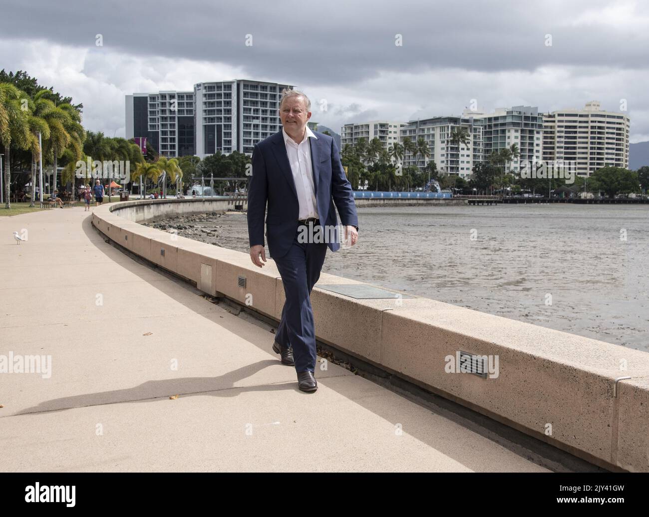 Australian Opposition Leader Anthony Albanese arrives to a press ...