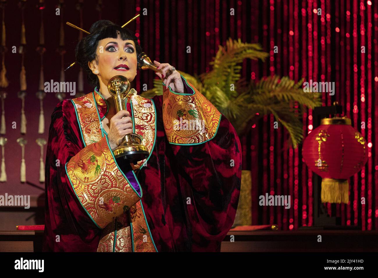 Marina Prior performs as Mrs Meers during a Thoroughly Modern Millie ...