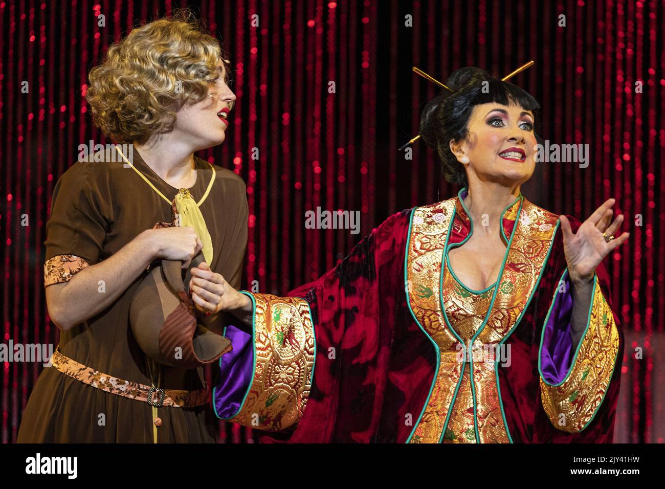 Marina Prior (right) performs as Mrs Meers along side Annie Aitken as ...