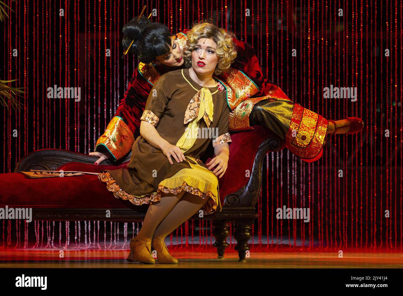Marina Prior (left) performs as Mrs Meers along side Annie Aitken as ...
