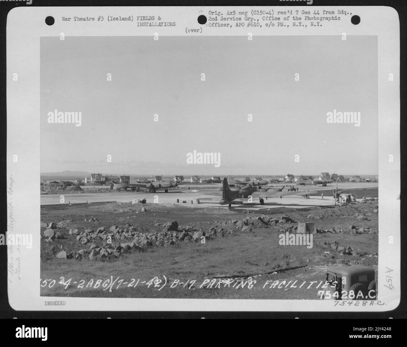 Boeing B-17 "Flying Fortresses"In A Parking Area At 2Nd Air Base Group ...