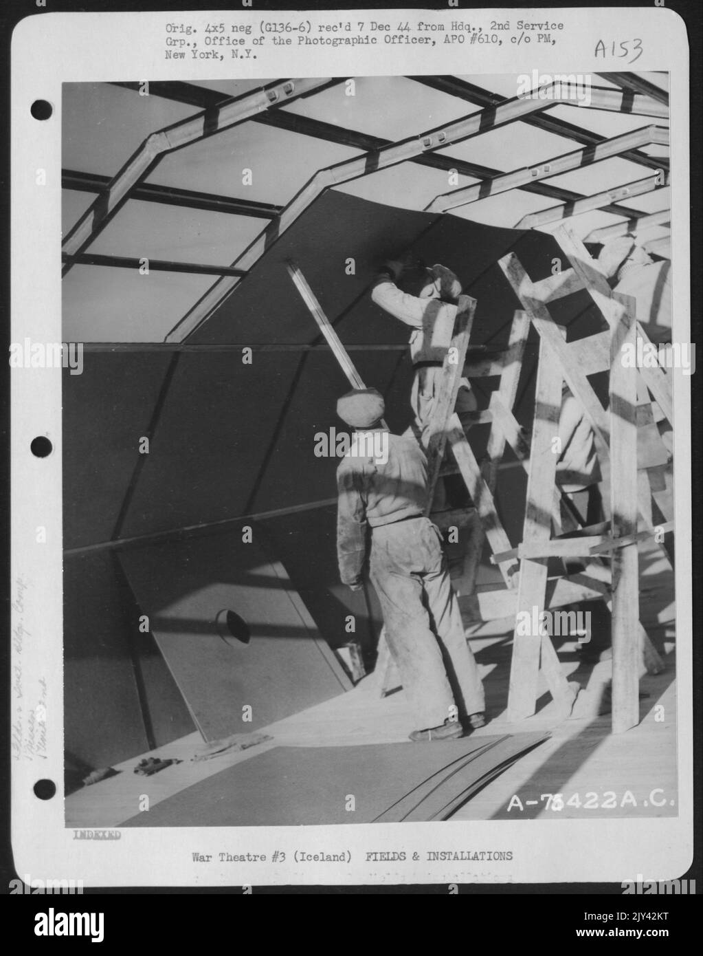 Construction Of A Nissen Hut At Patterson Field, Iceland. 2Nd Air Base ...
