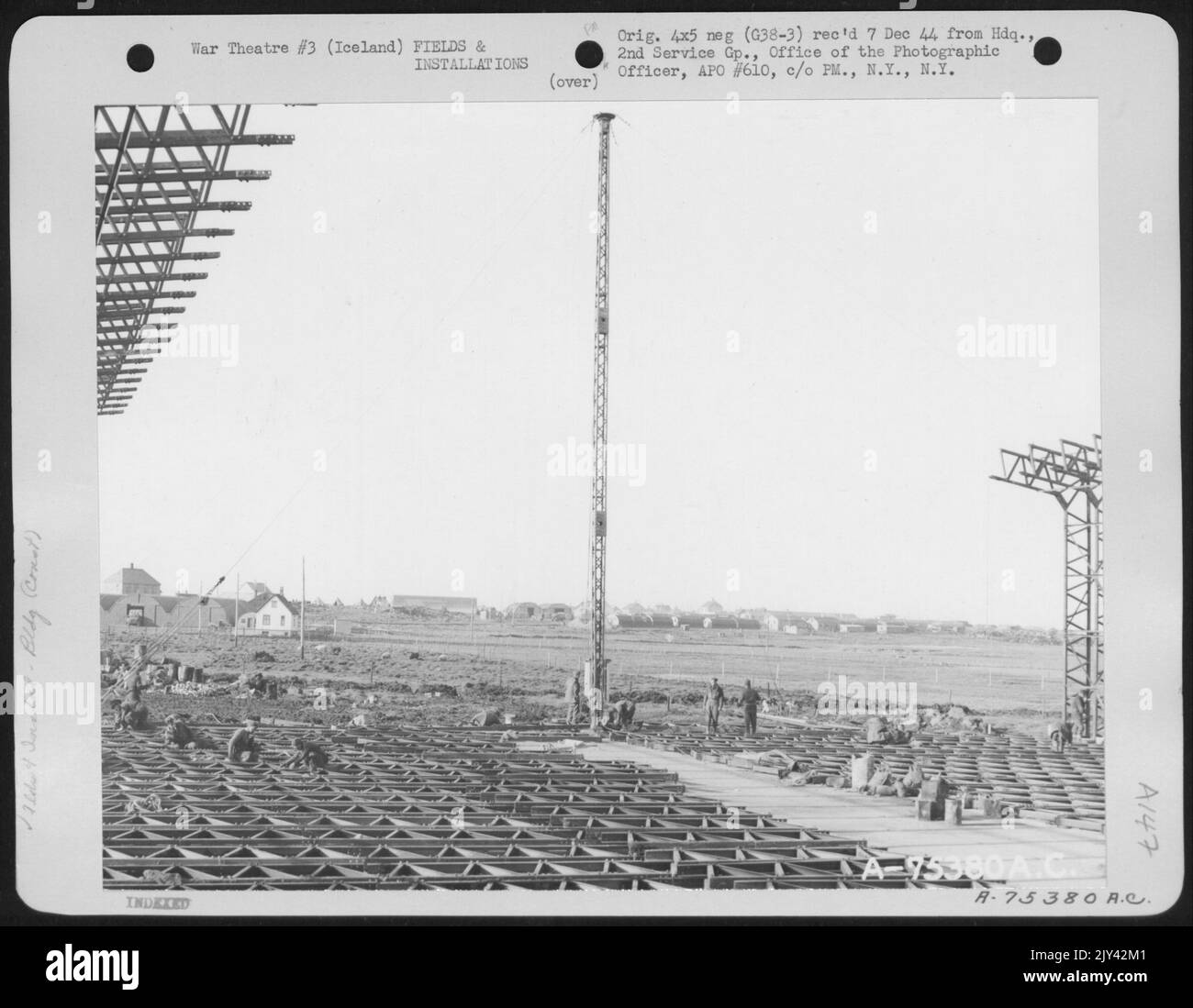 Construction Of The Air Base Hangar At An Airfield Somewhere In Iceland ...