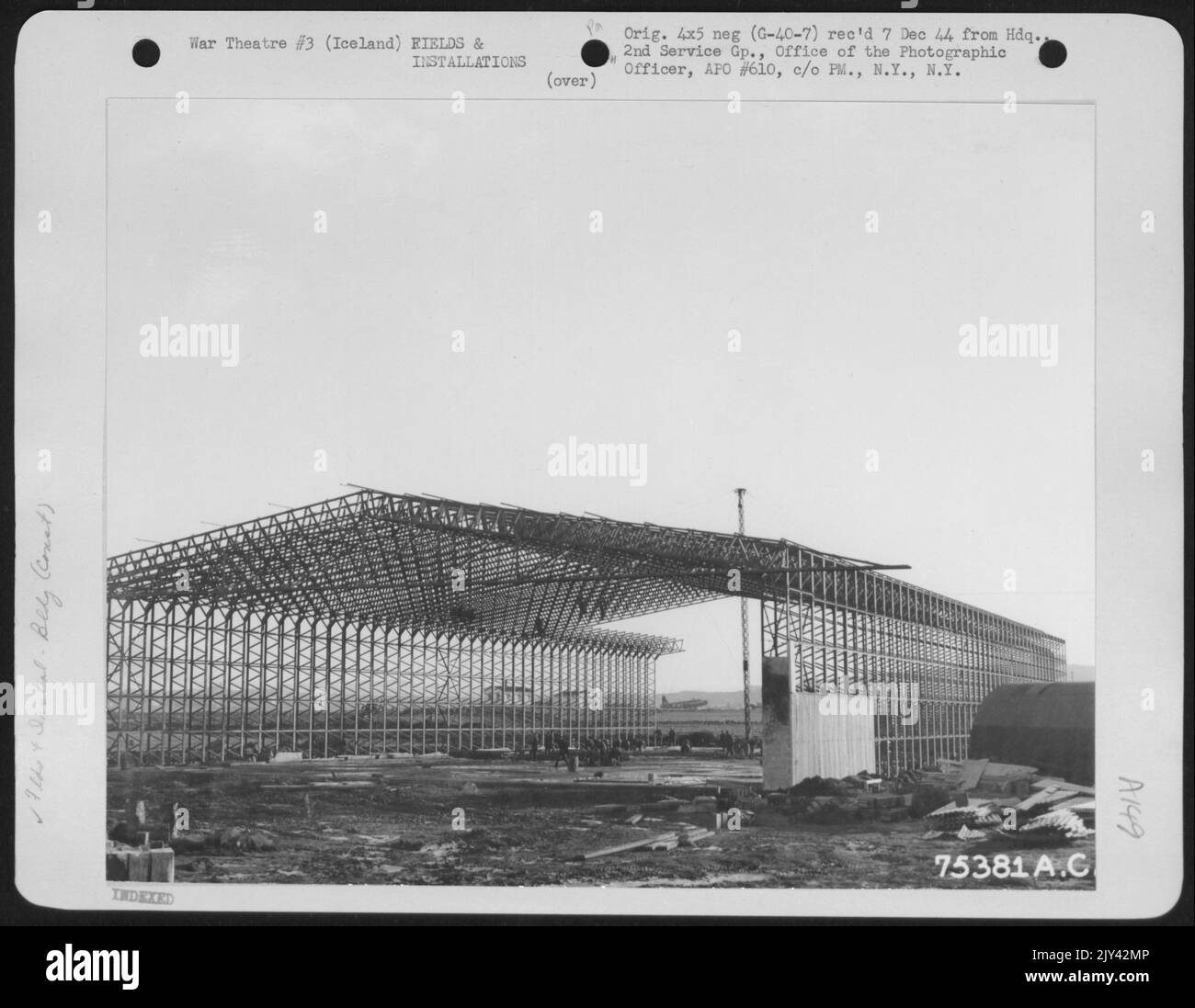 Construction Of The Air Base Hangar At An Airfield Somewhere In Iceland ...