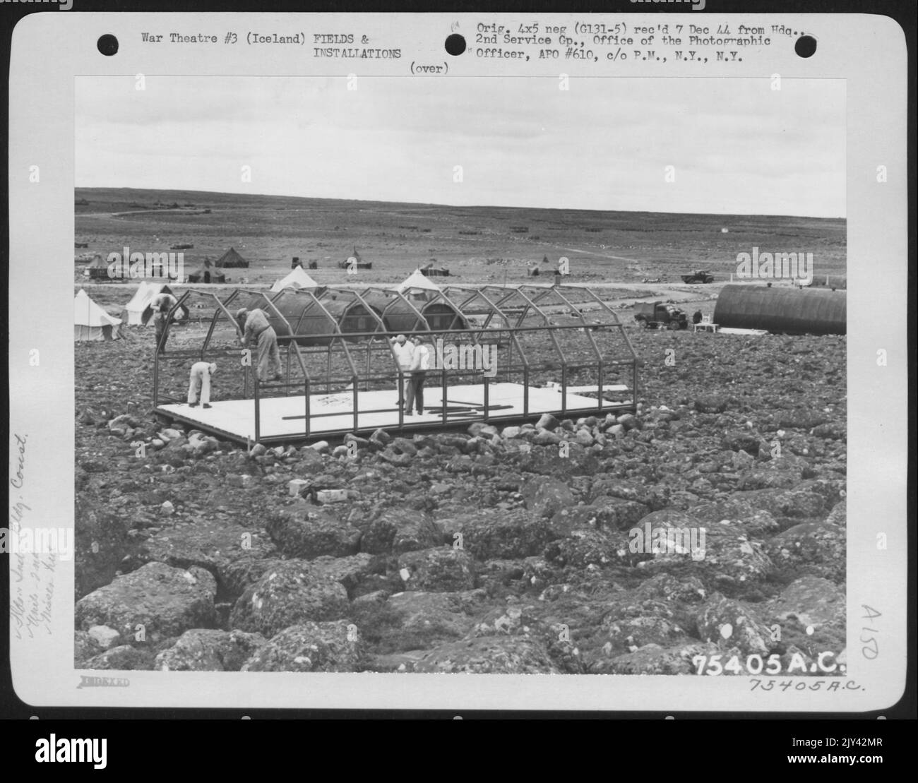 Construction Of A Nissen Hut Of The 2Nd Air Base Group At Patterson ...