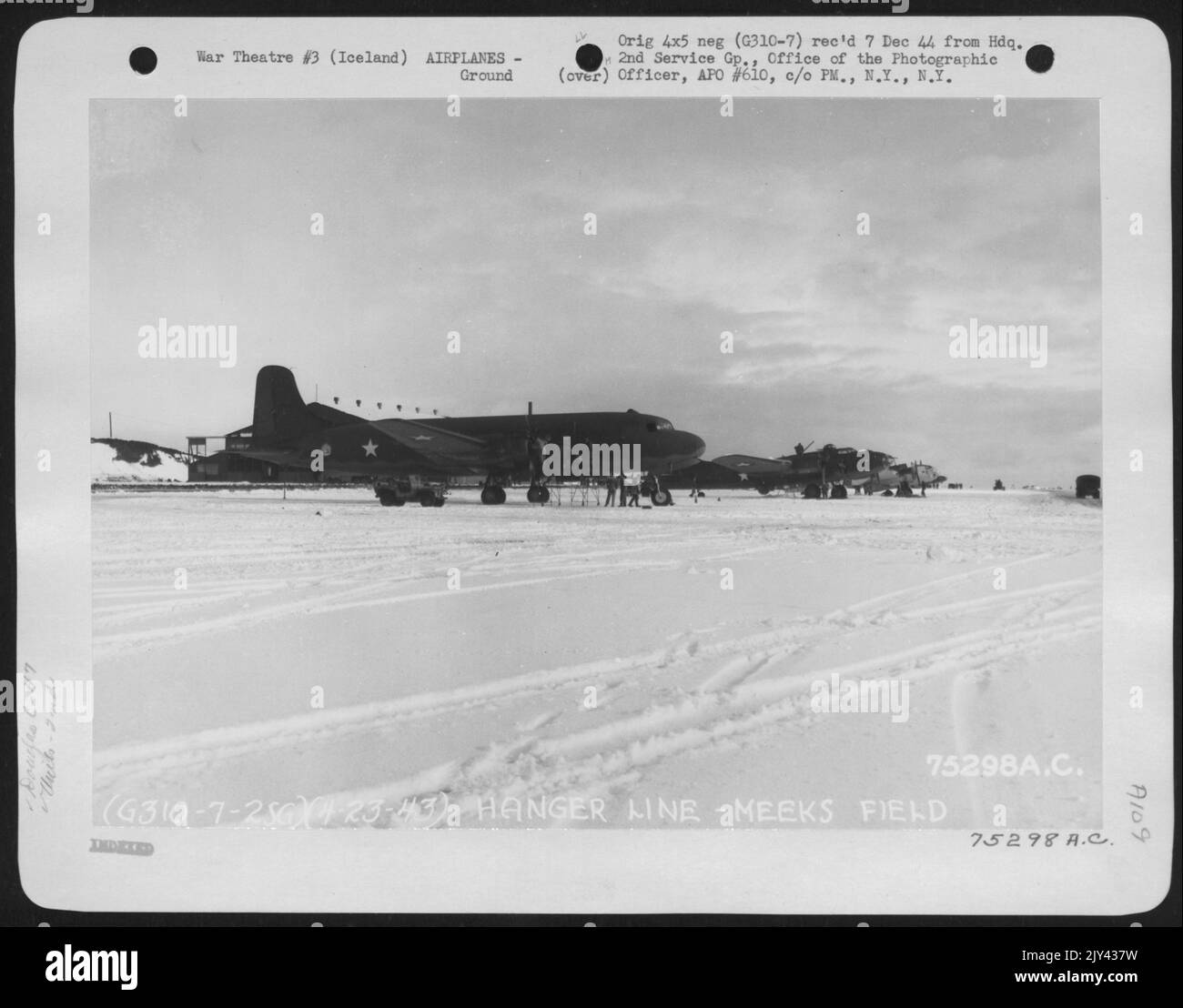 Douglas C-54 Of The 2Nd Service Group On The Line At Meeks Field ...