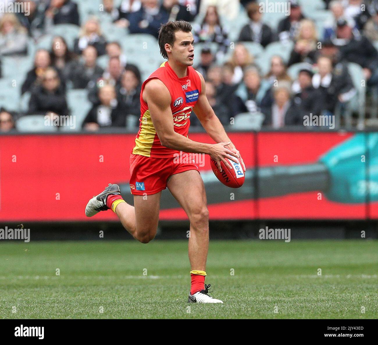 Jack Bowes of the Suns runs forward during the Round 20 AFL match ...