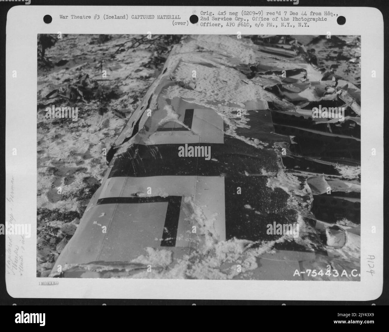 Wreckage Of A German Fockewulfe 200 Downed In Combat Somewhere In ...