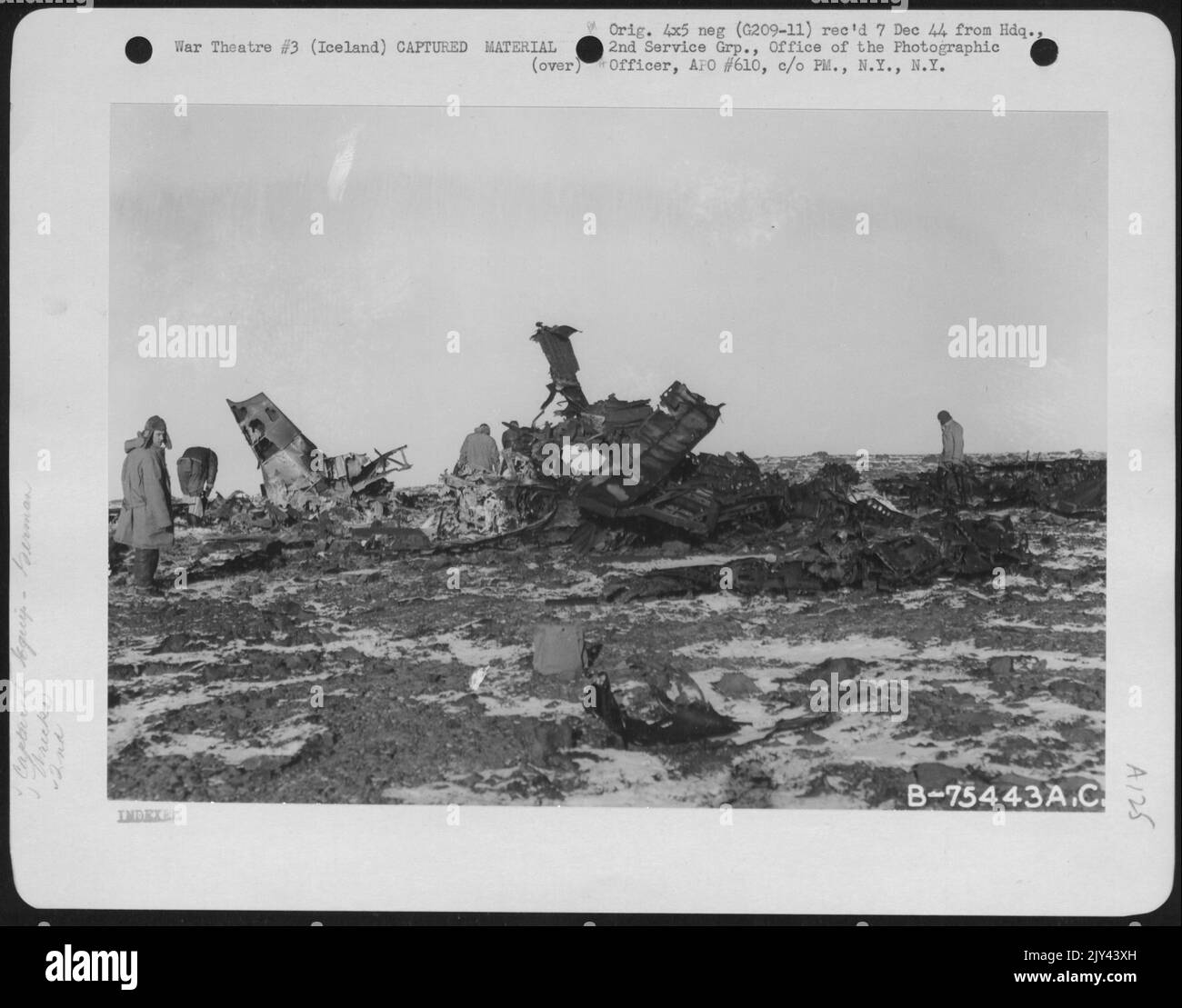 Wreckage Of A German Fockewulfe 200 Downed In Combat Somewhere In ...