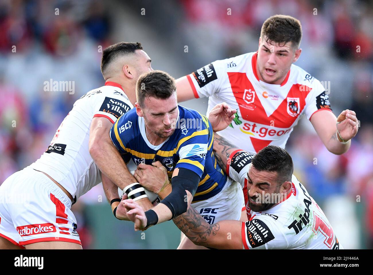 Clinton Gutherson of the Eels during the Round 20 NRL match between the ...