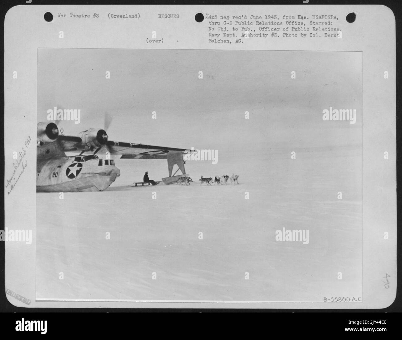 Consolidated Pby Taking Off Of Ice Cap On April 6, 1944 After Picking ...