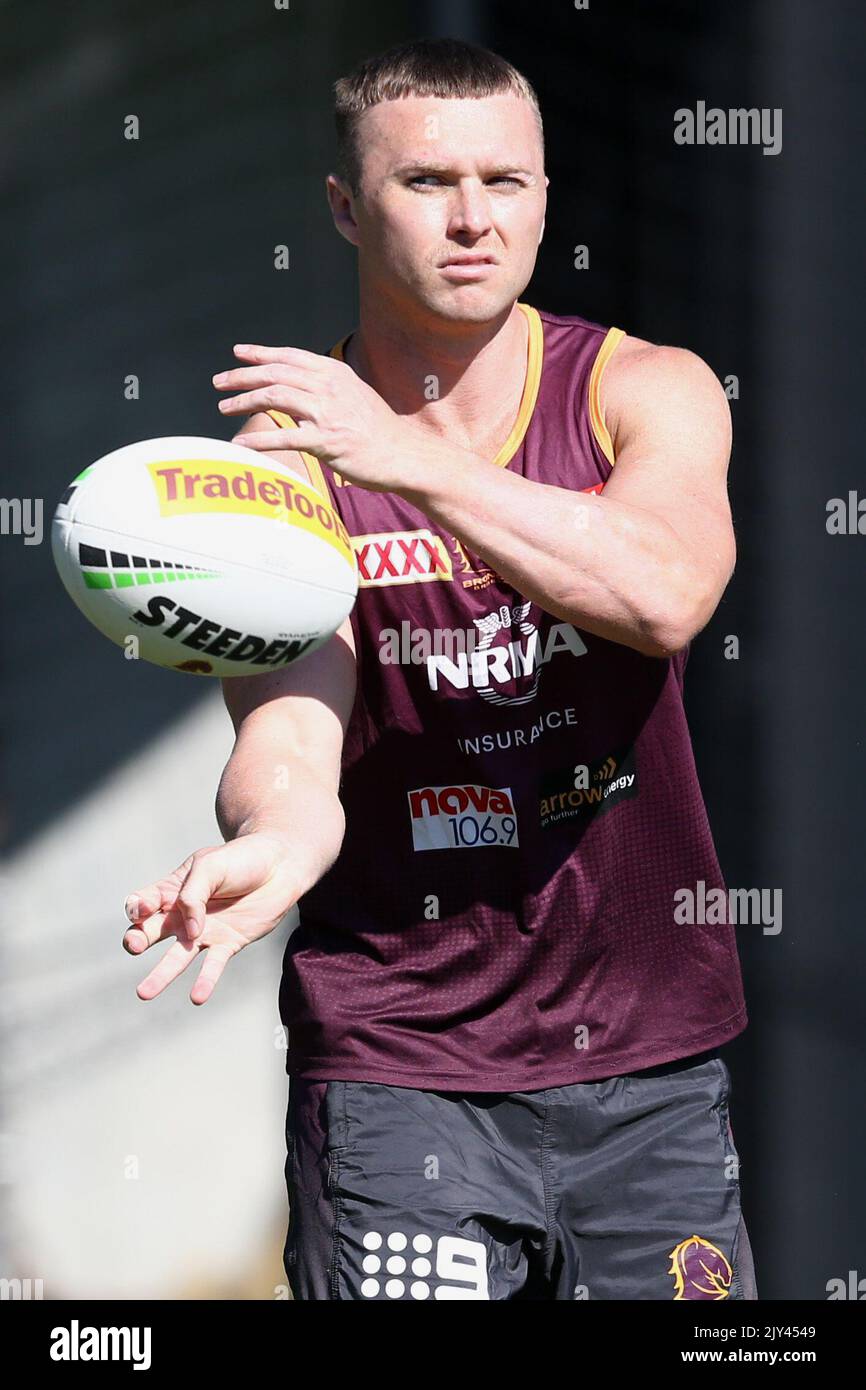 Jake Turpin in action during a Brisbane Broncos training session in ...