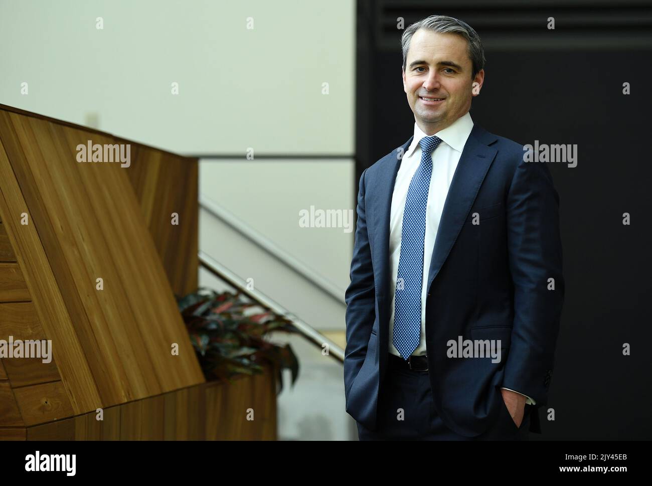 Commonwealth Bank of Australia CEO Matt Comyn poses for a photo in ...