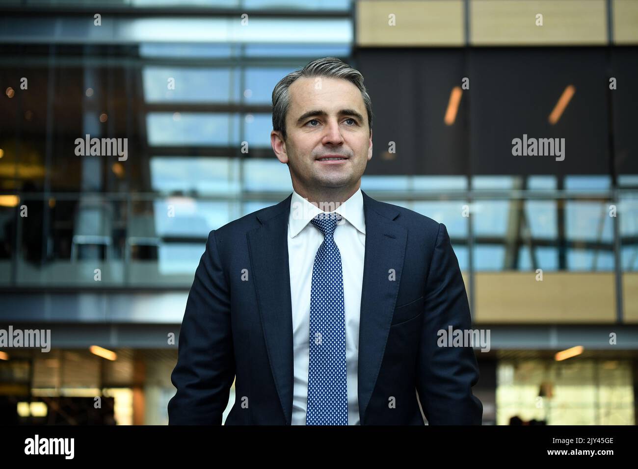 Commonwealth Bank of Australia CEO Matt Comyn poses for a photo in ...