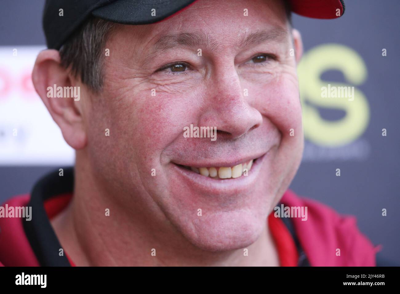 Saints interim coach Brett Ratten speaks to media during a St Kilda ...