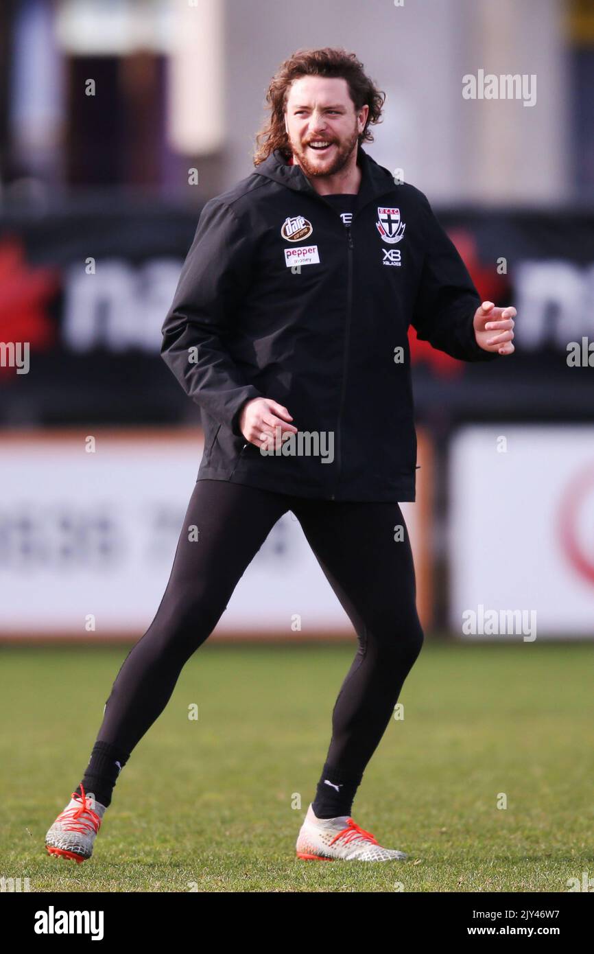 Jack Steven of the Saints is seen during a St Kilda Saints training ...