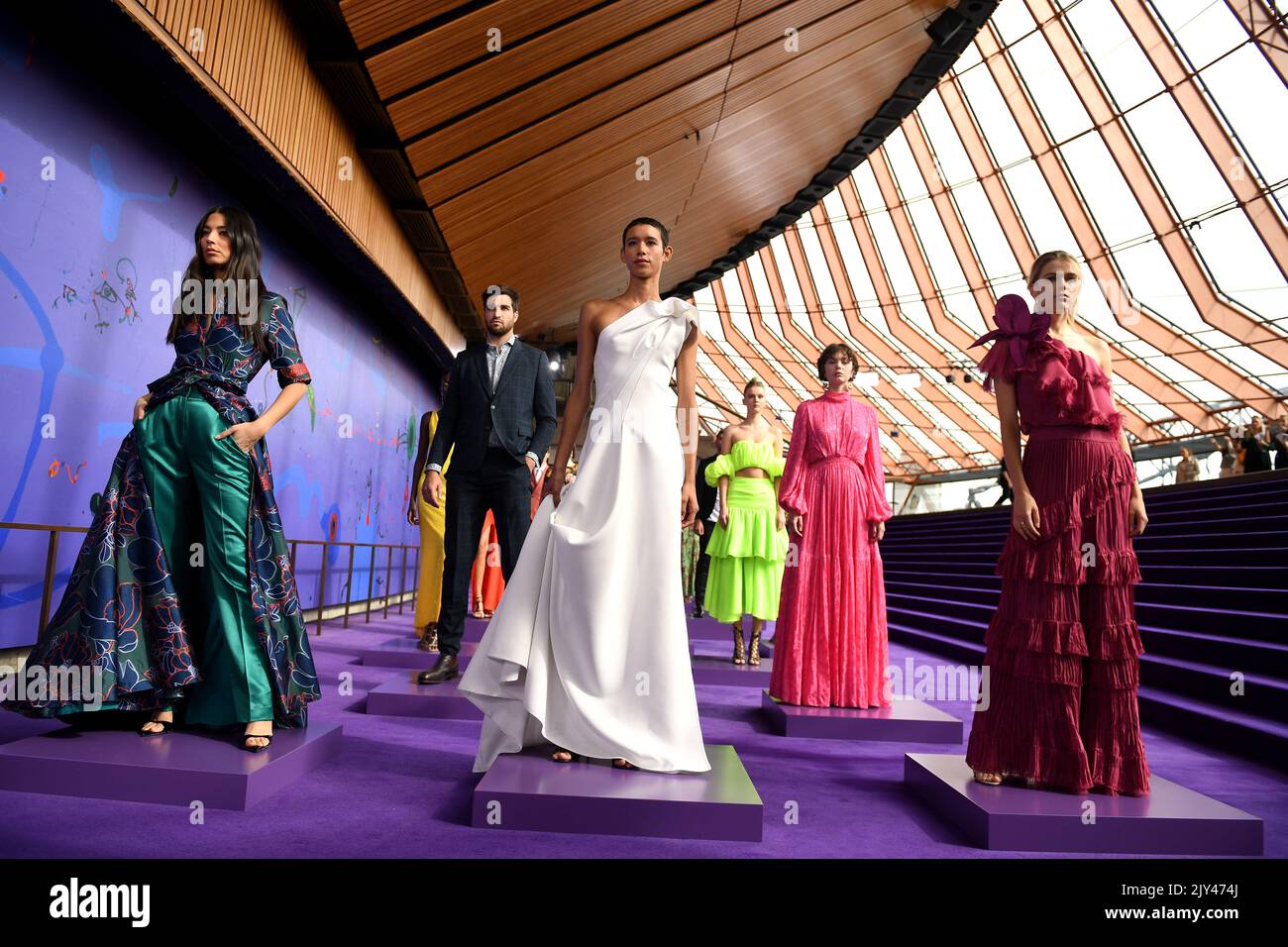 David Jones ambassadors Jessica Gomes (left) Tom Derickx (second left ...
