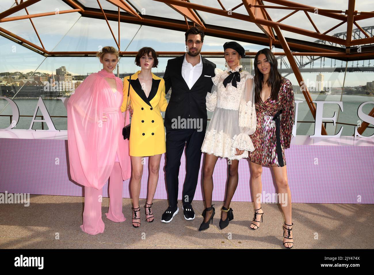 (L-R) Victoria Lee, Emma Boyd, Tom Derickx, American model Dilone and ...