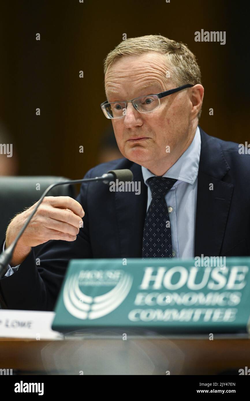 Governor of the Australian Reserve Bank (RBA) Philip Lowe speaks during ...