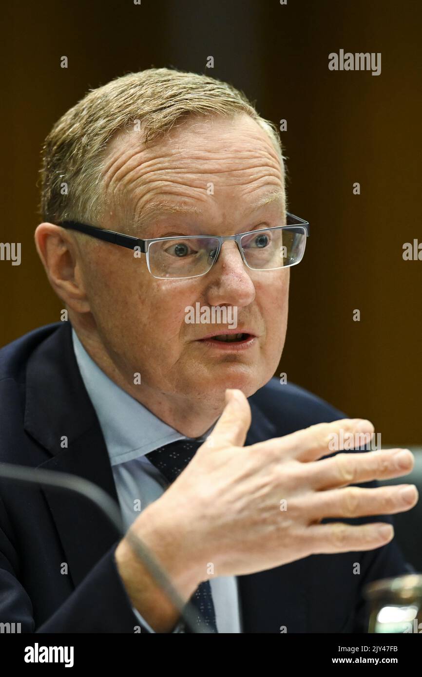 Governor of the Australian Reserve Bank (RBA) Philip Lowe speaks during ...
