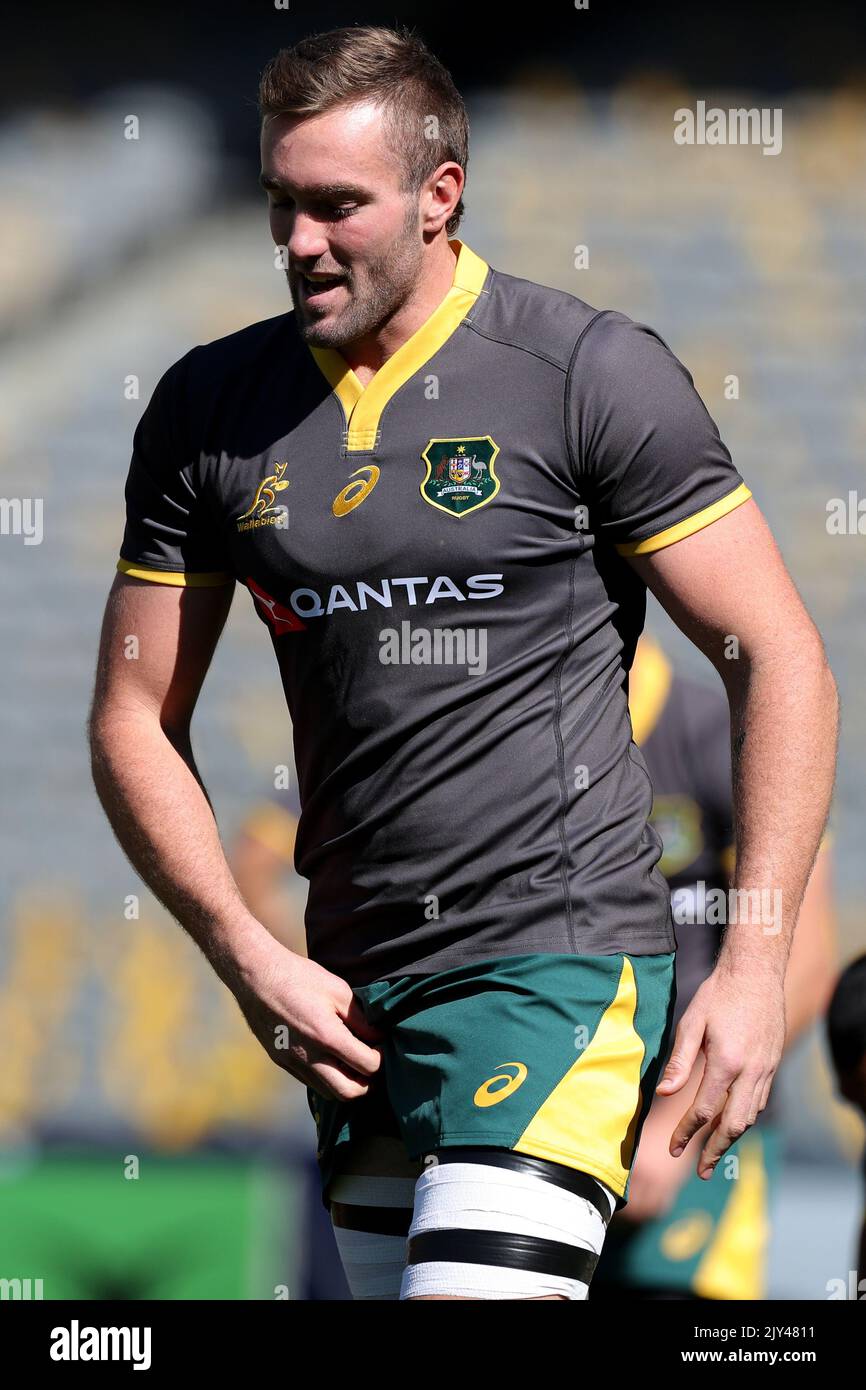 Izack Rodda is seen during the Australian Wallabies captains run at ...