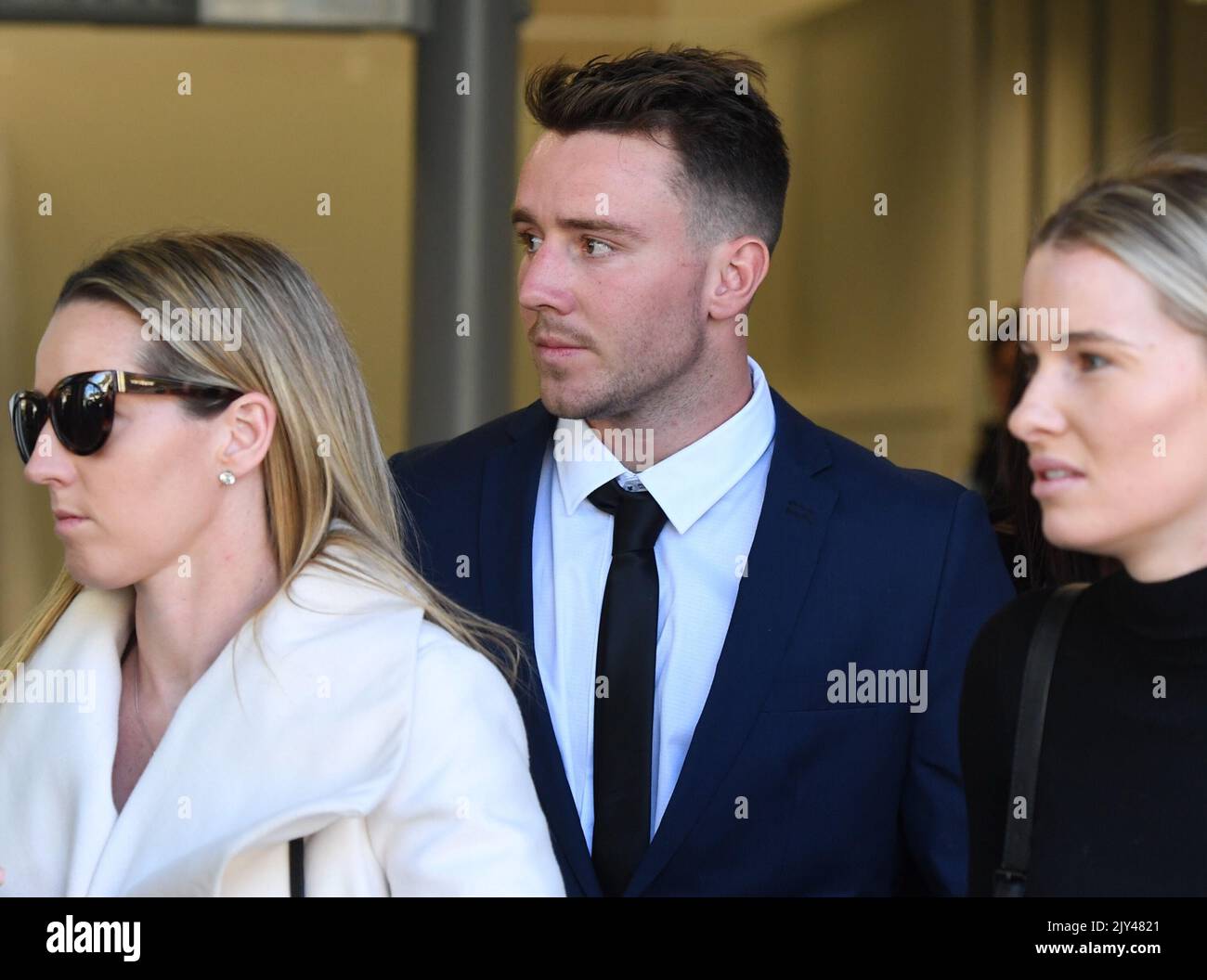 Liam Coleman leaves Waverley Local Court, Friday, August 9, 2019. A ...