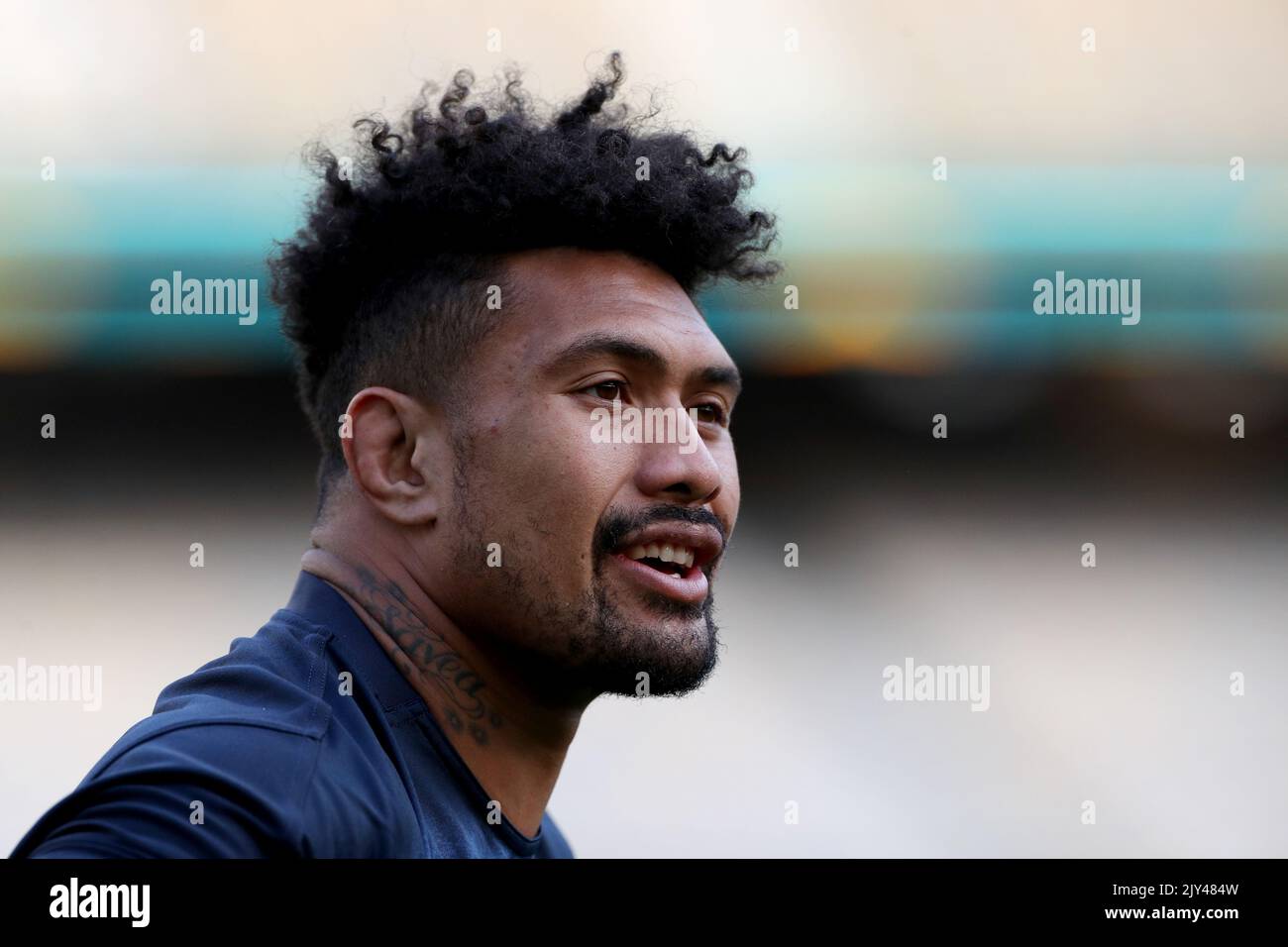 Ardie Savea of the All Blacks is seen during the New Zealand All Blacks ...