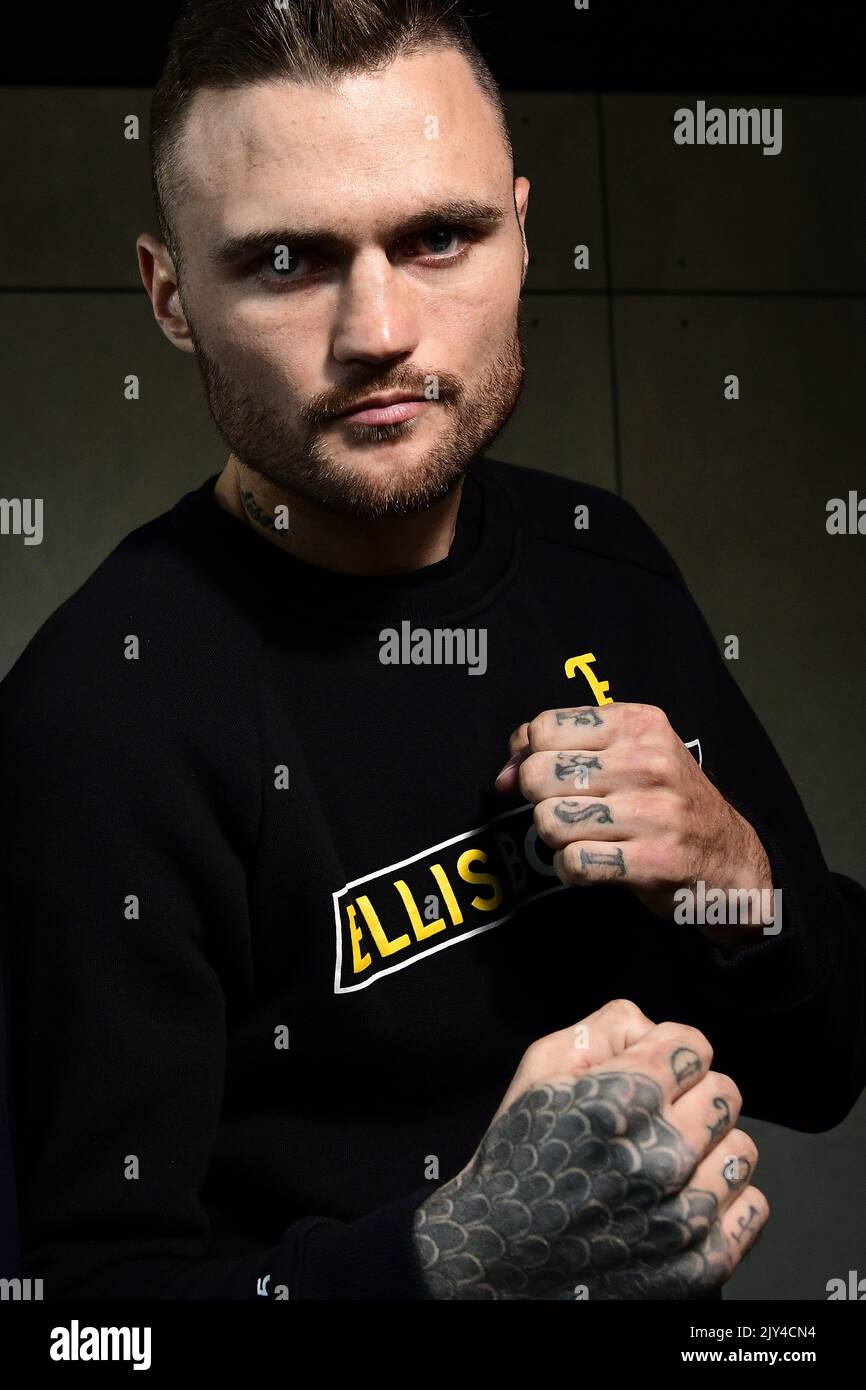 Boxers Dwight Ritchie poses for a photograph during his offical pre ...