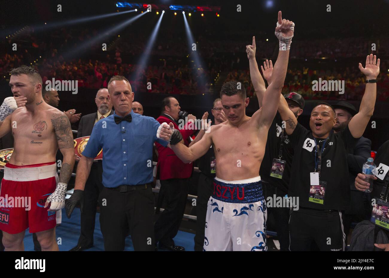 Australian boxer Tim Tszyu defeats Dwight Ritchie in the WBO Global and ...