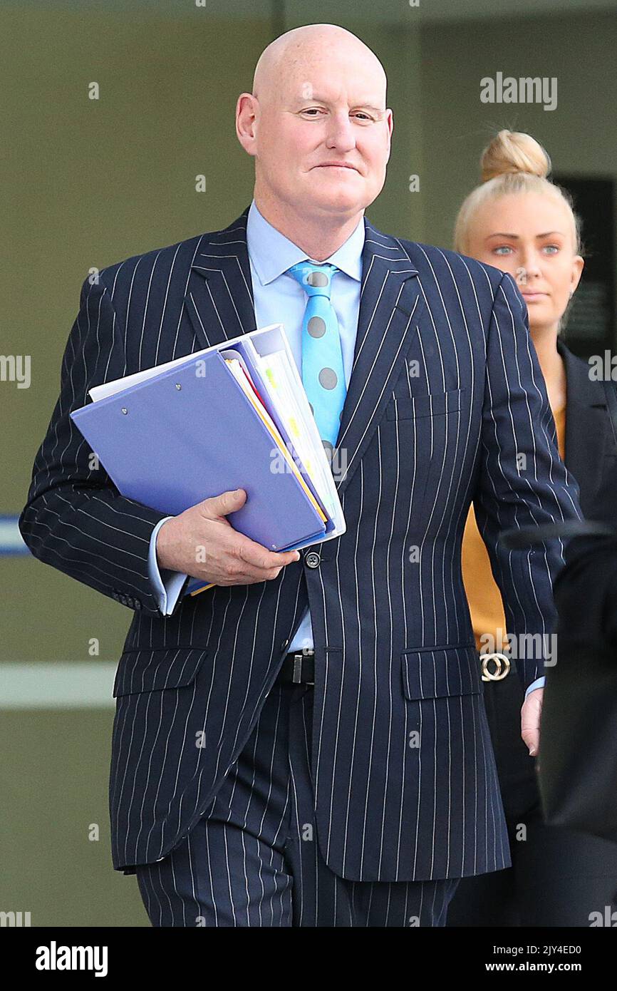 Defense Lawyer Tony Kimmins leaves the Supreme court in Brisbane ...