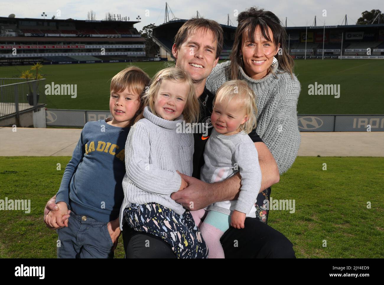 New Carlton Senior Coach David Teague poses for a photograph with his ...