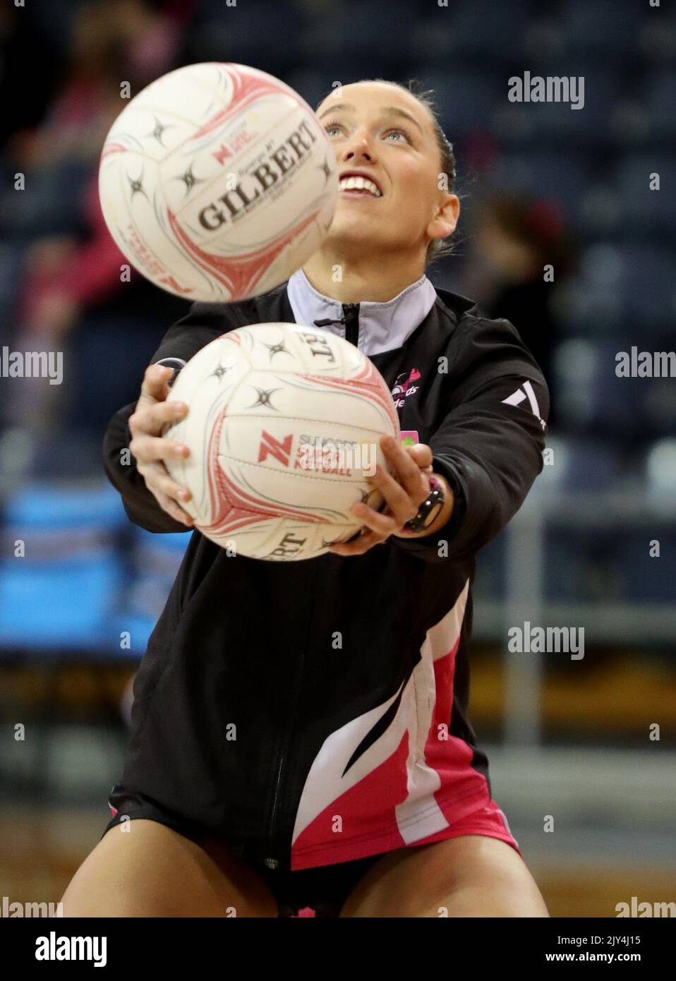 Kelly Altmann of the Thunderbirds warms up during the Round 13 Super ...