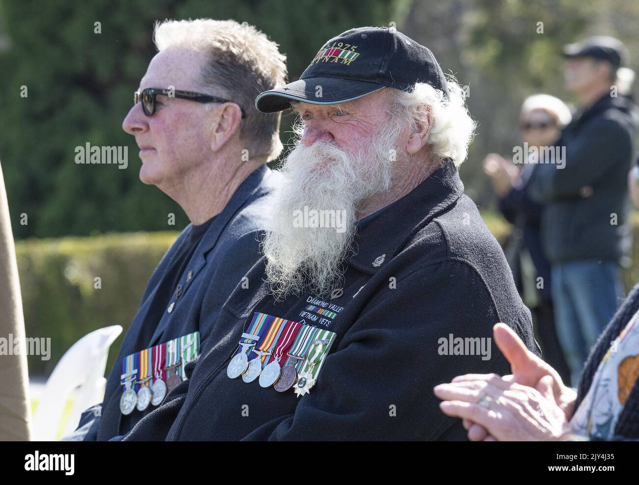 Vietnam Veterans gather at the Shrine of Remembrance during the Vietnam ...