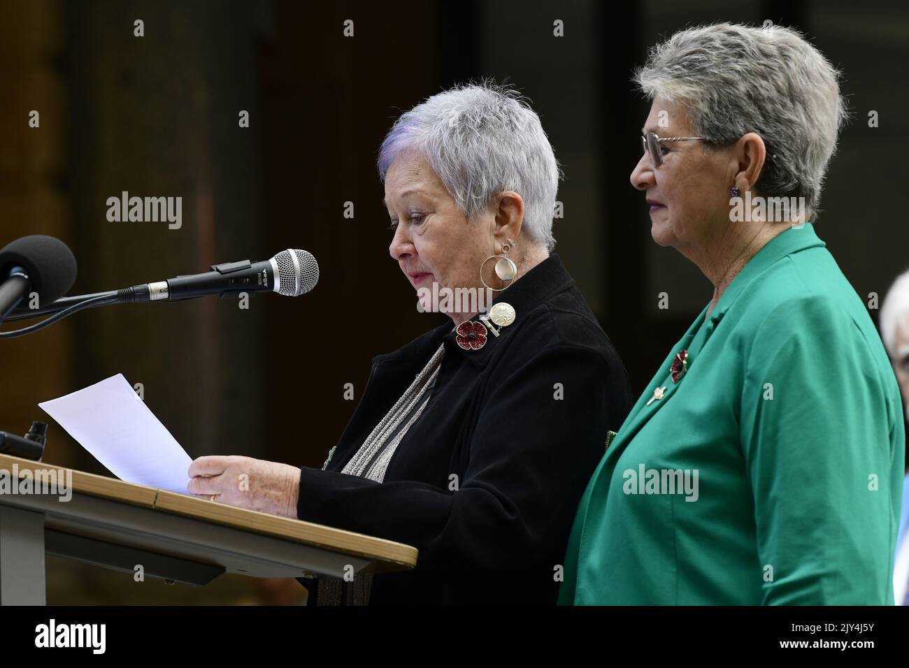 Sisters Sandra Fleming and Robin Wesley read a letter from their brother Vietnam Solider Private ...